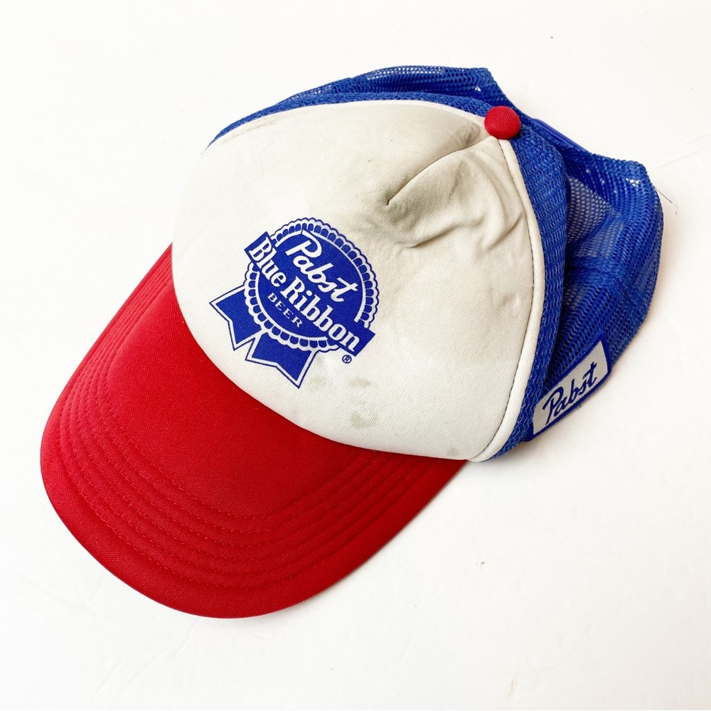 Vintage | Pbr Pabst Blue Ribbon Beer Logo Hat Cap - Gem